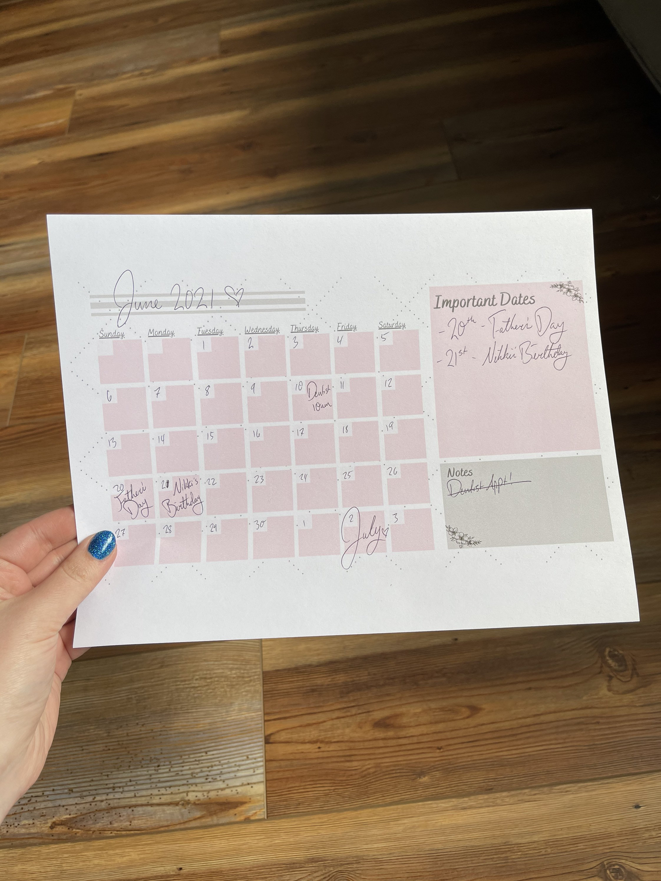 Blank Monthly Calendar Printable Calendar Fill-In Calendar | Etsy