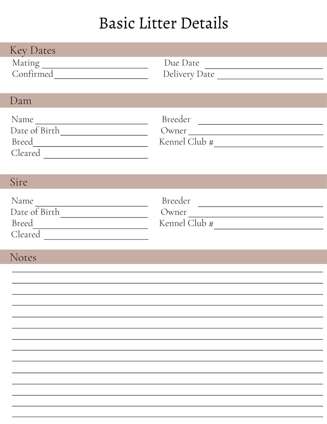 Litter Details | Litter Record | Dog Breeding | Puppies | Dog Breeder ...