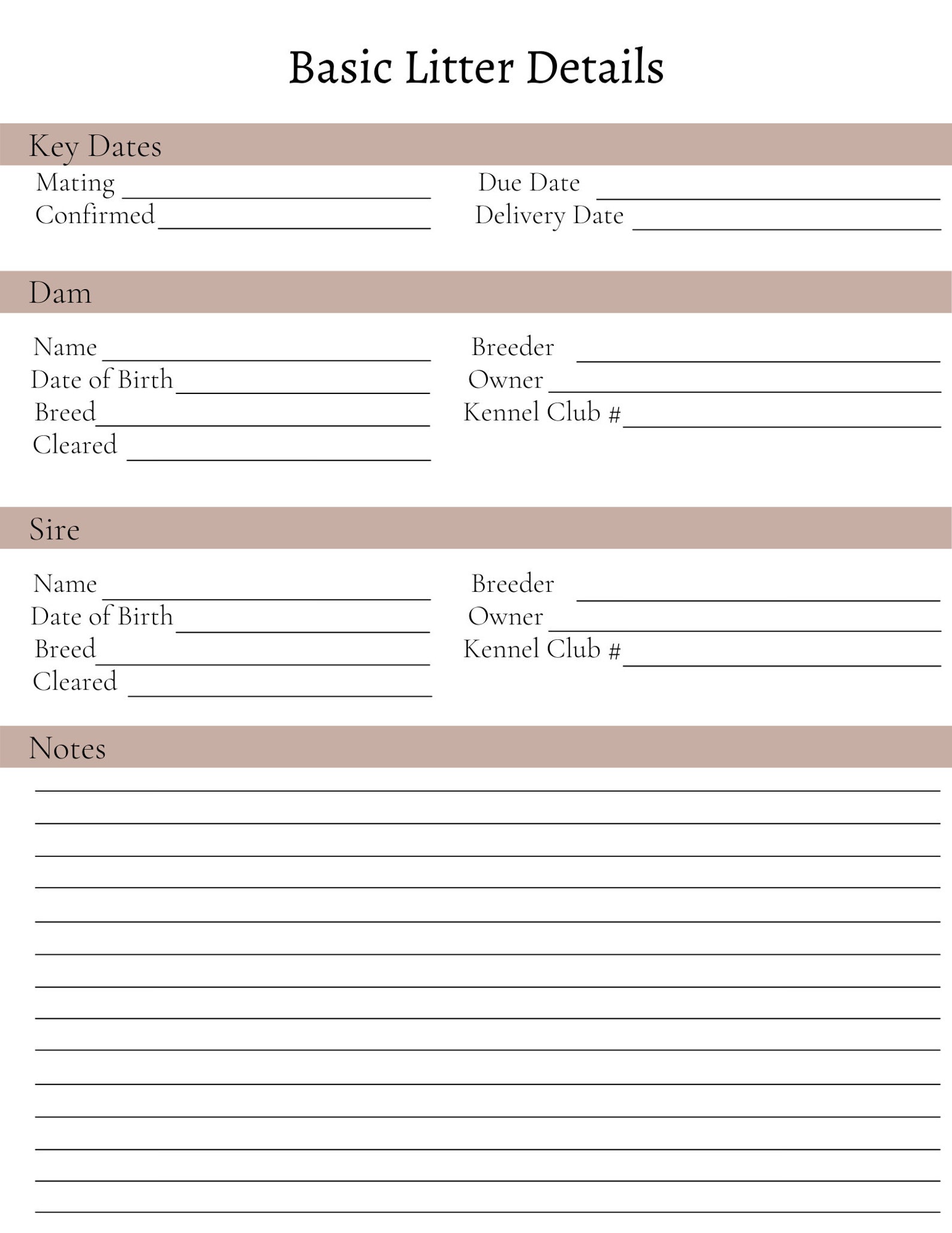 Litter Details | Litter Record | Dog Breeding | Puppies | Dog Breeder ...