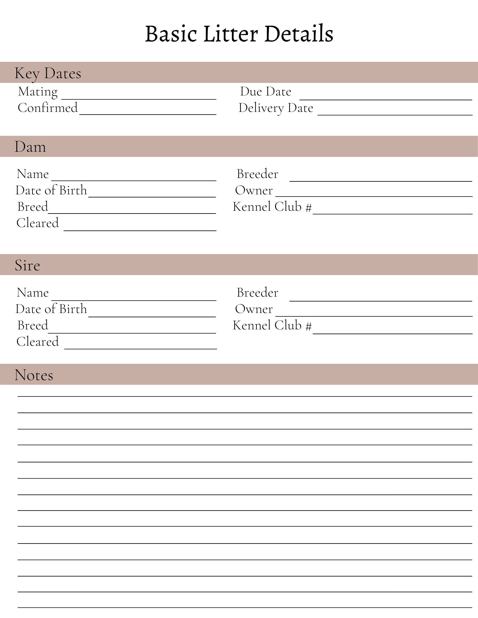 Litter Details | Litter Record | Dog Breeding | Puppies | Dog Breeder ...