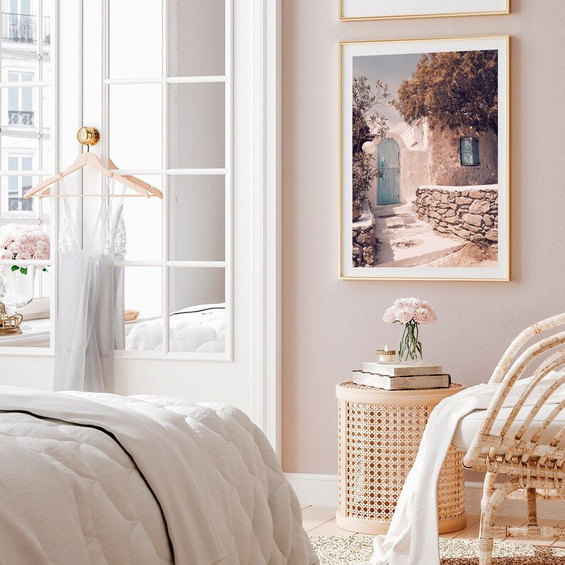 Mykonos Greece Print Greece Wall Art Boho Framed Art Boho | Etsy