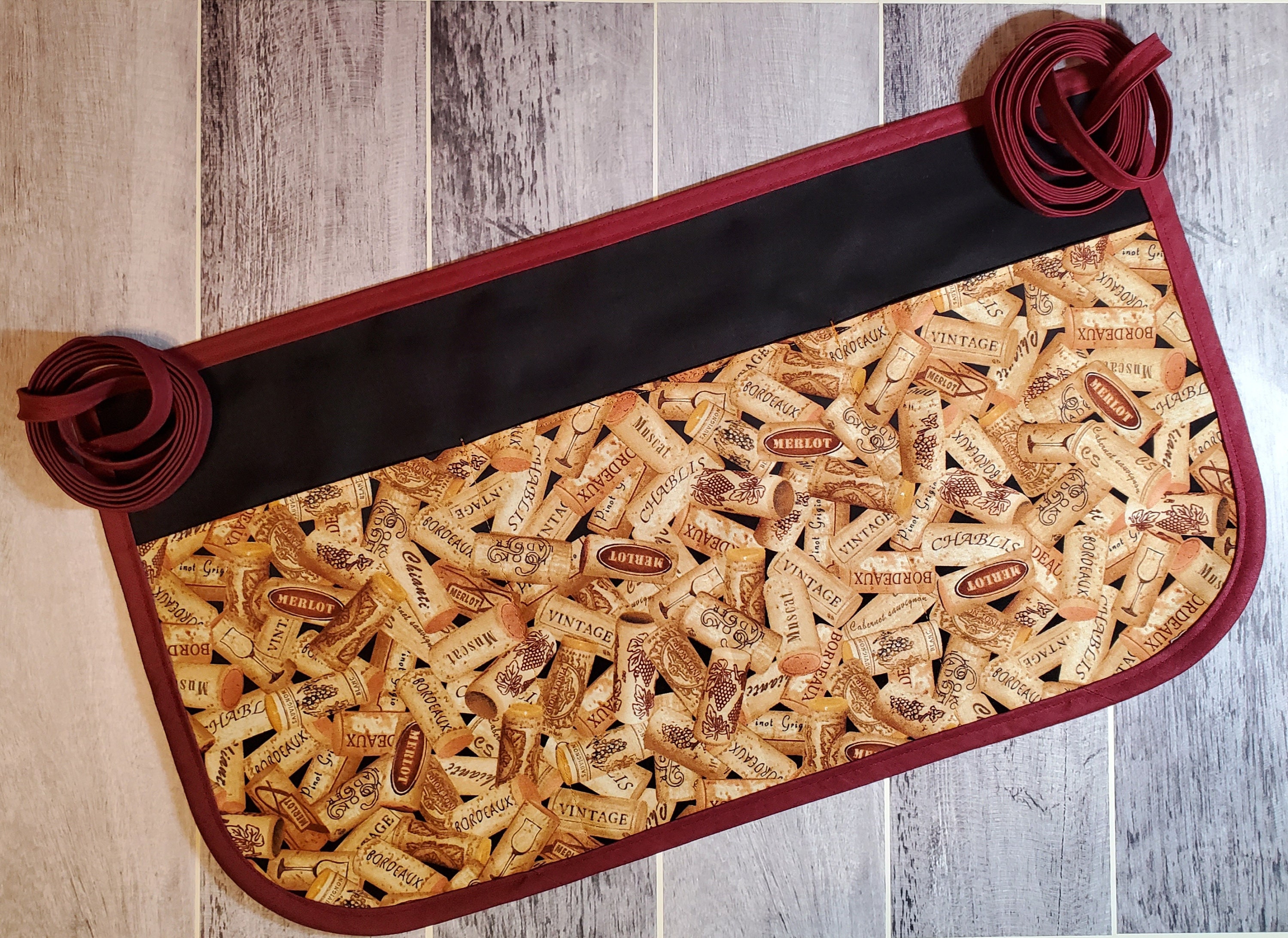 Reversible Wine Custom Apron, Apron With Pockets, Half Apron, Waitress ...