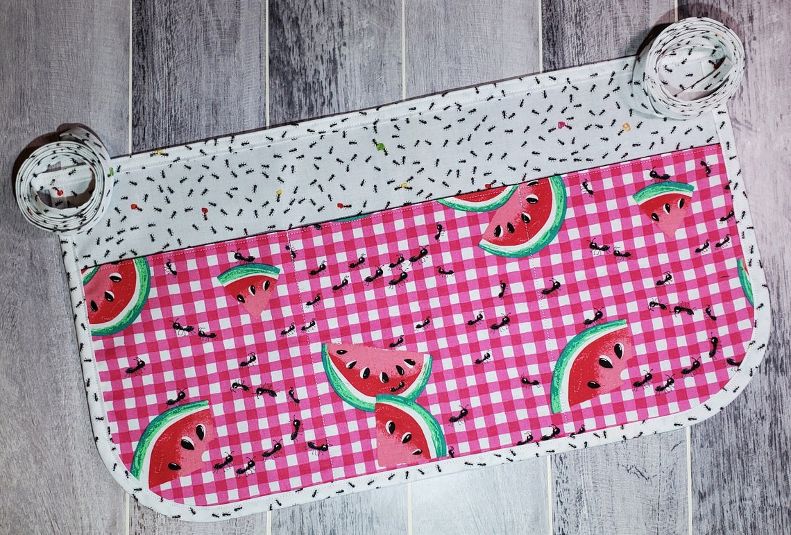 Watermelon Gingham Server Apron, Waitress Vendor Work Apron - Etsy