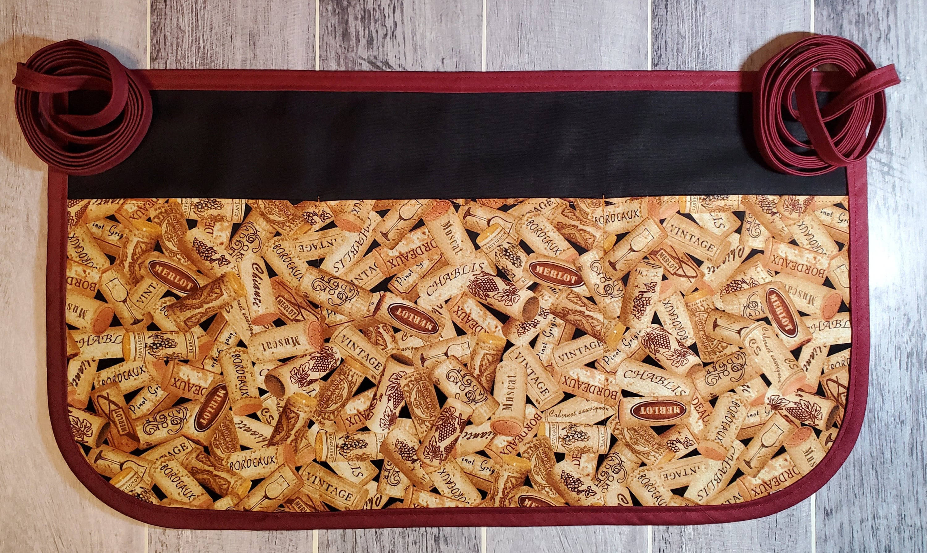 Reversible Wine Custom Apron, Apron With Pockets, Half Apron, Waitress ...