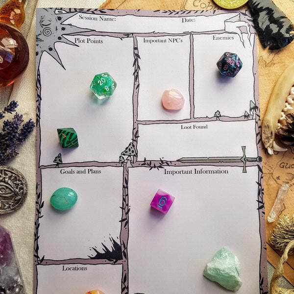 Dnd Note Taking - Etsy