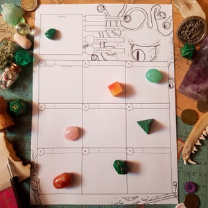 Cartoon Line Art Dungeons and Dragons 5E Character Sheet - Etsy