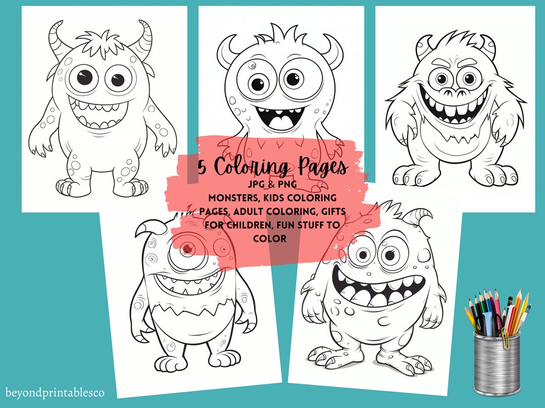 Printable Monster Coloring Pages, Activities for Kids, Toddlers ...