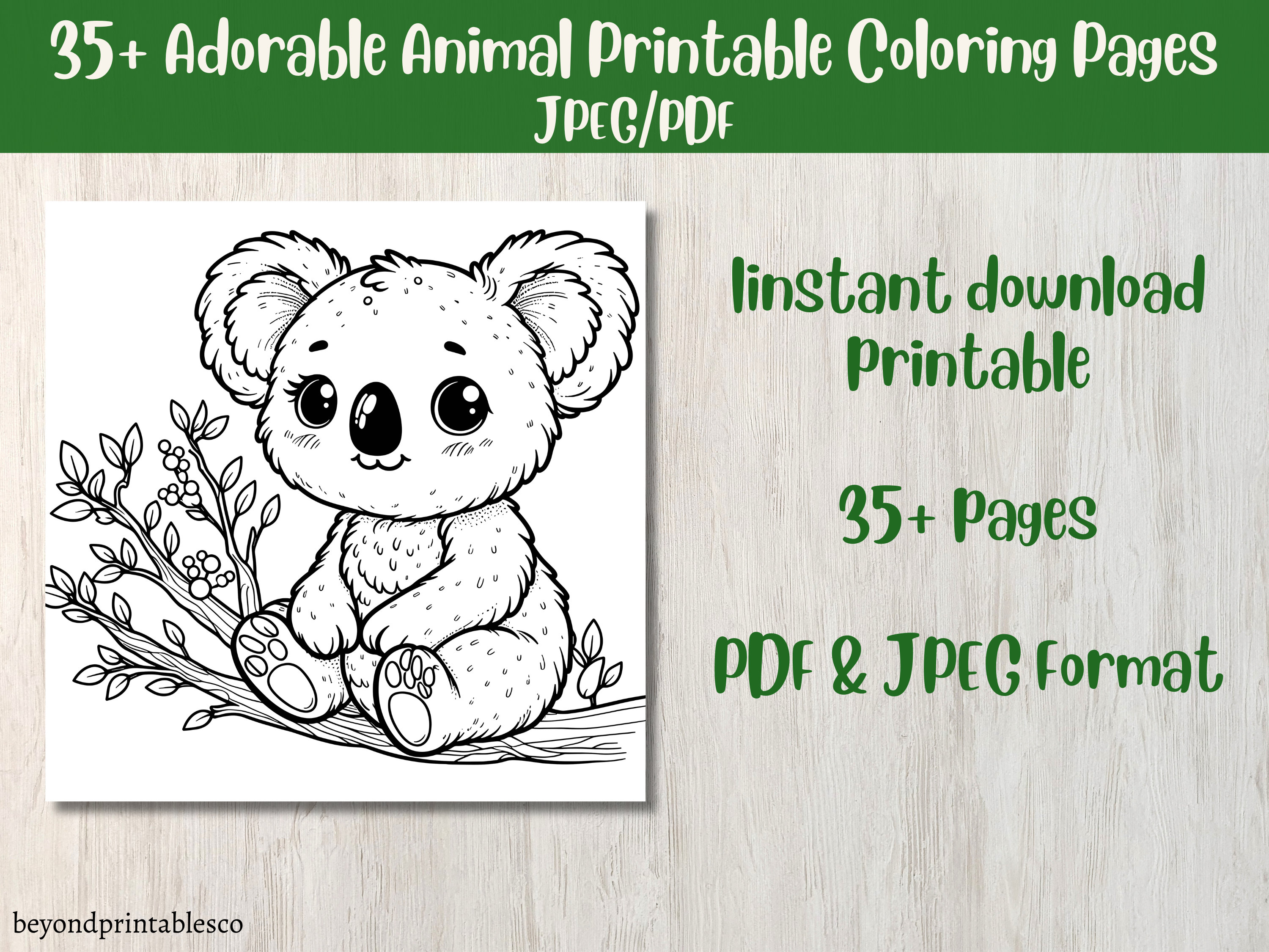 35+ Adorable Animal Printable Coloring Pages for Kids, Toddlers ...