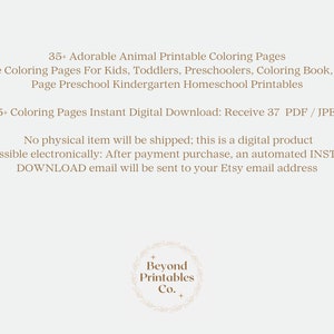 35+ Adorable Animal Printable Coloring Pages for Kids, Toddlers ...