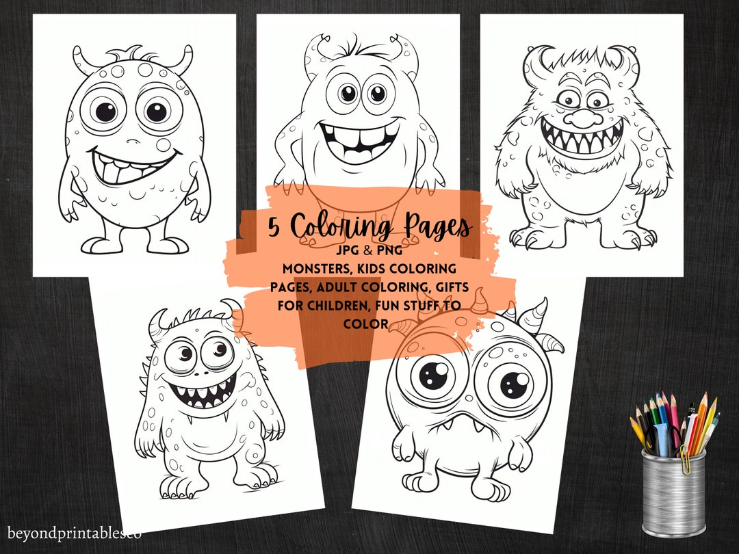 Printable Monster Coloring Pages, Activities for Kids, Toddlers ...