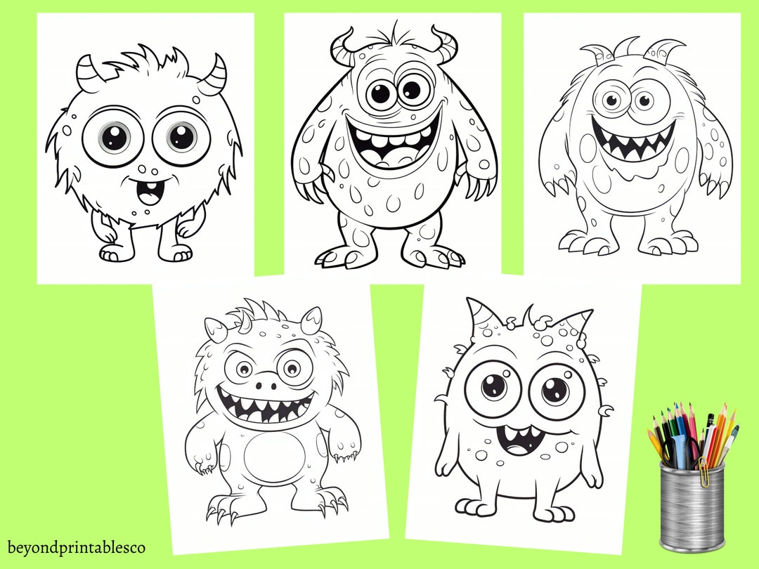 Printable Monster Coloring Pages, Activities for Kids, Toddlers, Doodle ...