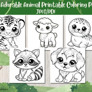 35+ Adorable Animal Printable Coloring Pages for Kids, Toddlers ...