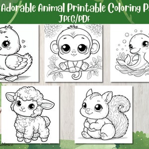 35+ Adorable Animal Printable Coloring Pages for Kids, Toddlers ...