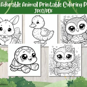 35+ Adorable Animal Printable Coloring Pages for Kids, Toddlers ...