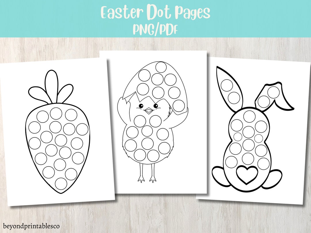 Easter Dot Marker Worksheets, 30 Pages, Dot Marker Activities for ...
