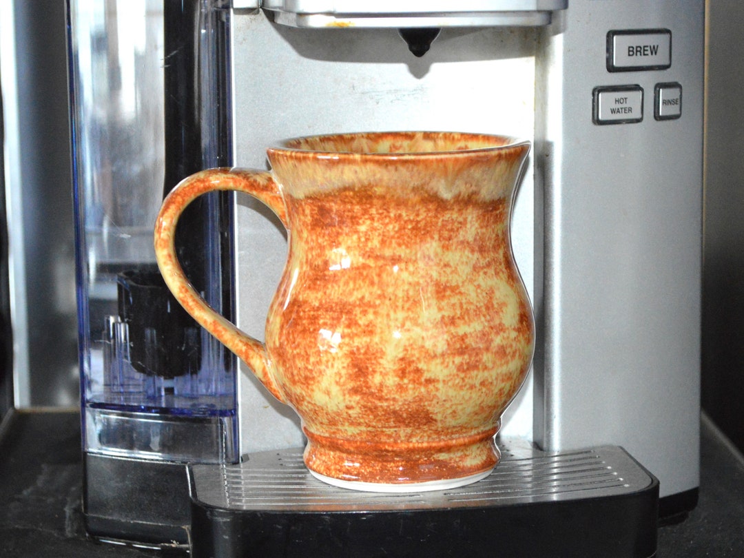 Cinnamon Brown Belly Ceramic Coffee Mug, Pottery Mug, Large Stoneware ...