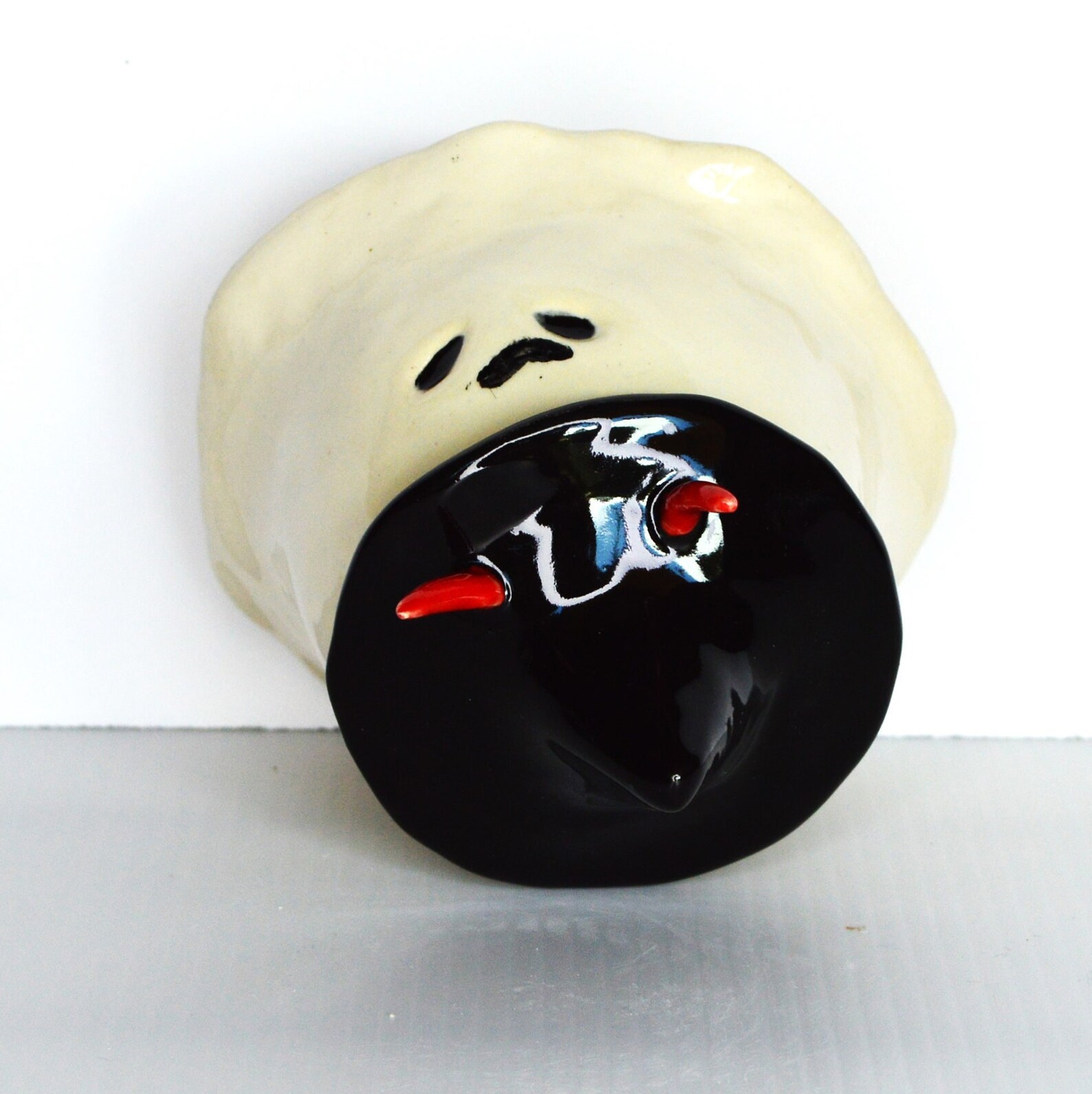 Halloween Devil Ghost Decoration Is Handmade Pottery Ceramic Etsy