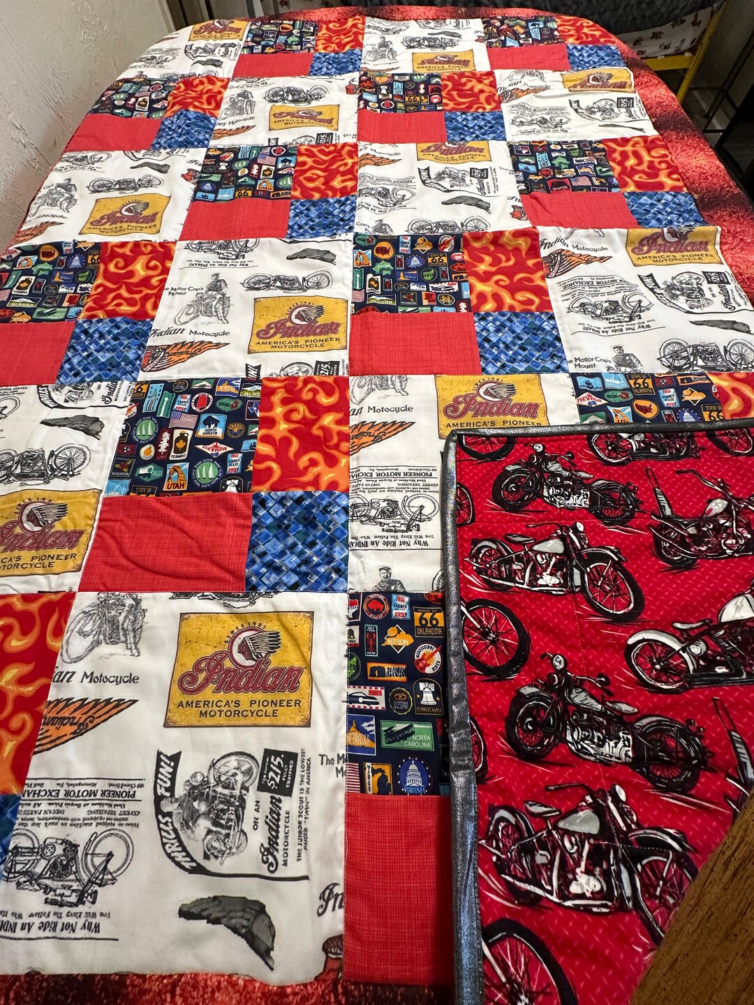 Indian Motorcycle Handmade Quilt - Etsy