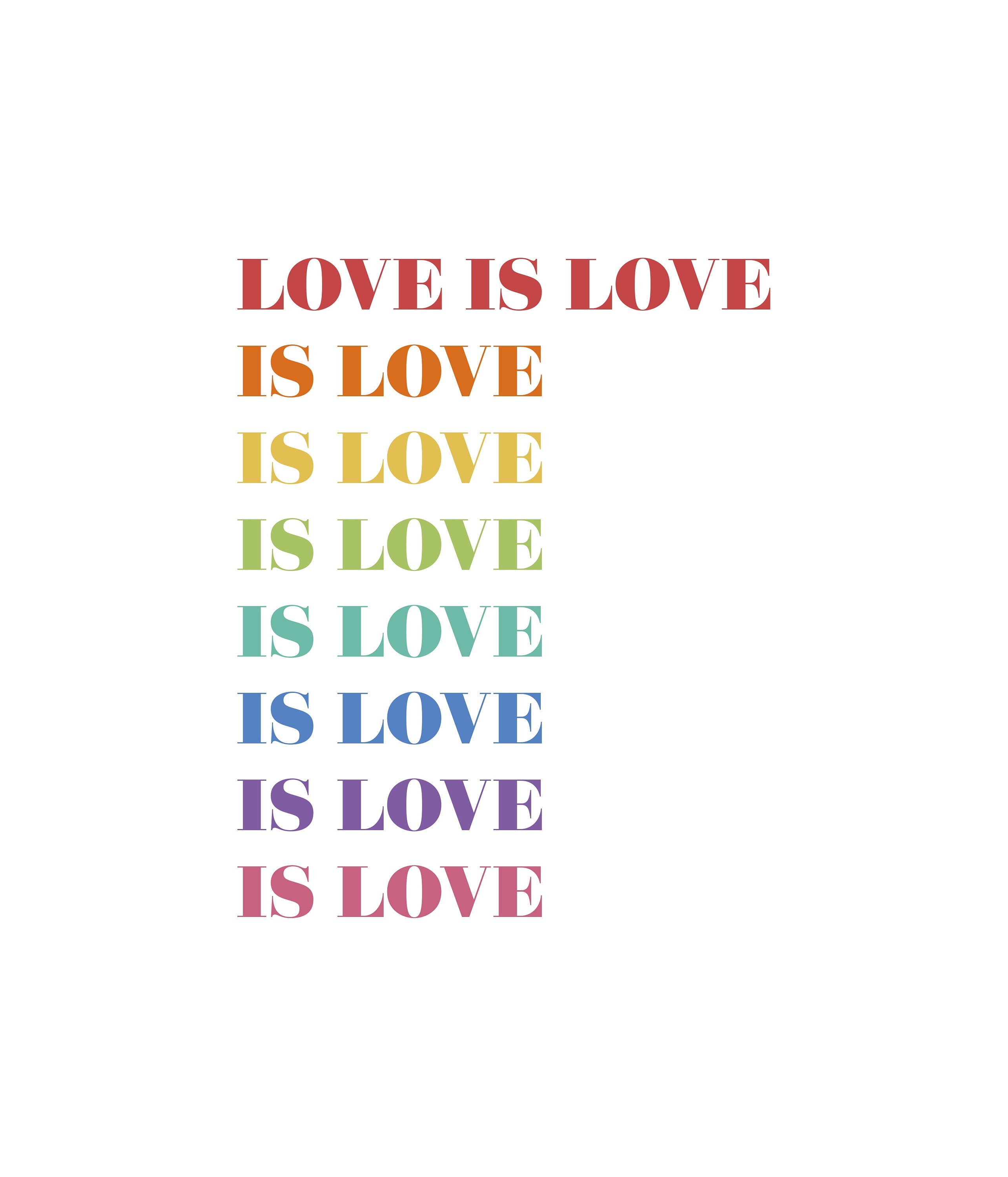 Love Is Love LGBTQ Quote Digital Art Print | Etsy