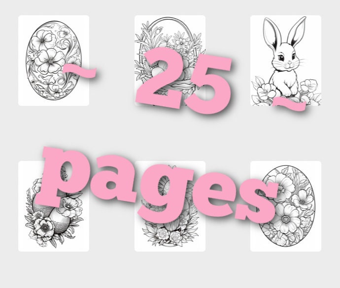 Easter | Colouring Pages | Instant Download - Etsy