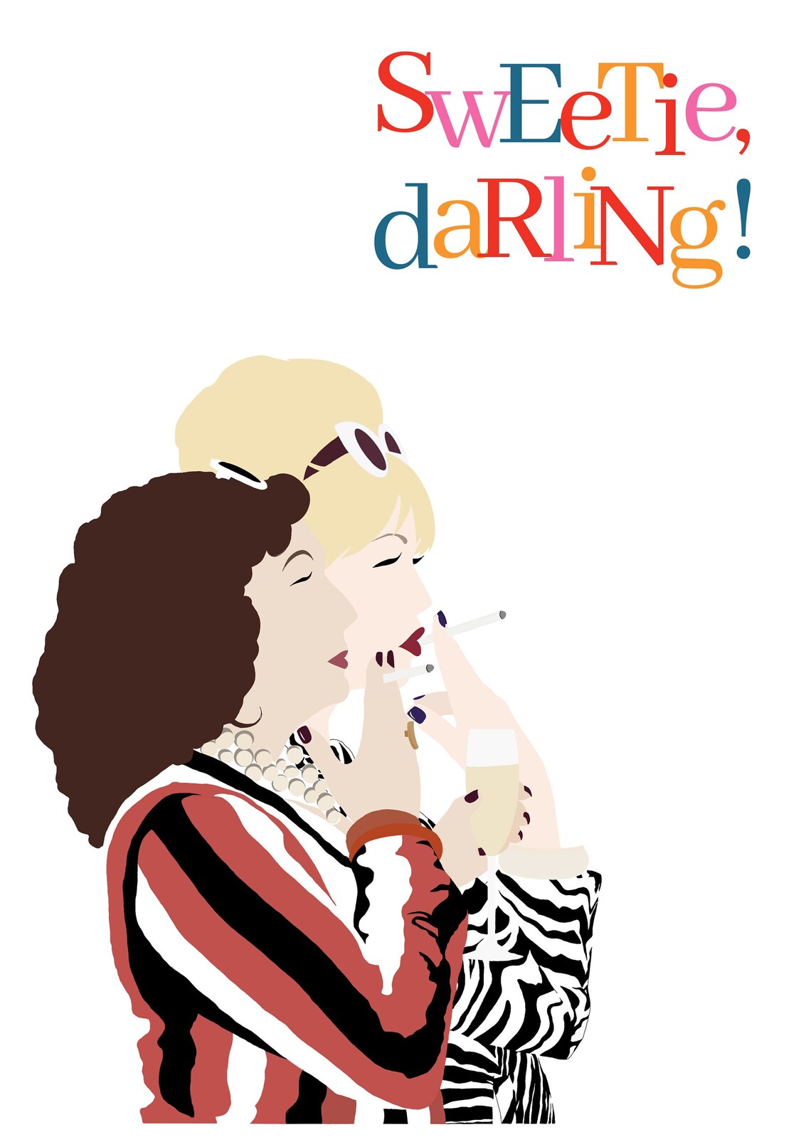 DIGITAL DOWNLOAD Ab Fab Absolutely Fabulous Art Print Instant Download ...