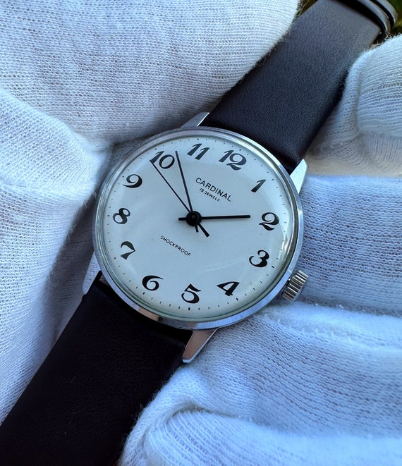 CARDINAL rare USSR vintage watch from 1970s - Gem