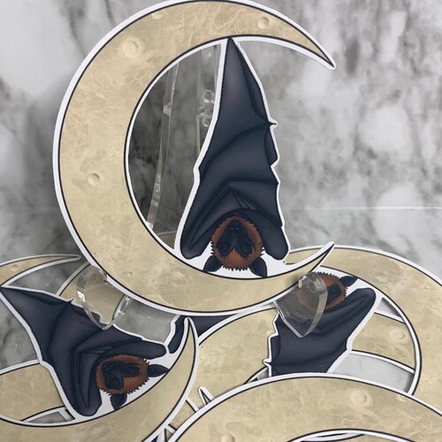 Bat Sticker / Bumper Sticker / Vinyl Sticker / Vintage Image / - Etsy
