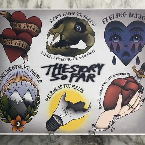 The Story so Far Traditional Tattoo Flash Art Print Under - Etsy