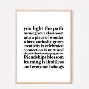 Teacher Quote | DIGITAL FILE | A4 PDF - Etsy
