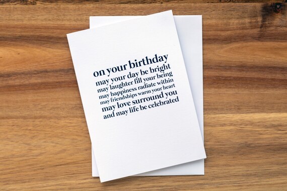 Birthday Card Contemporary Birthday Card | Etsy