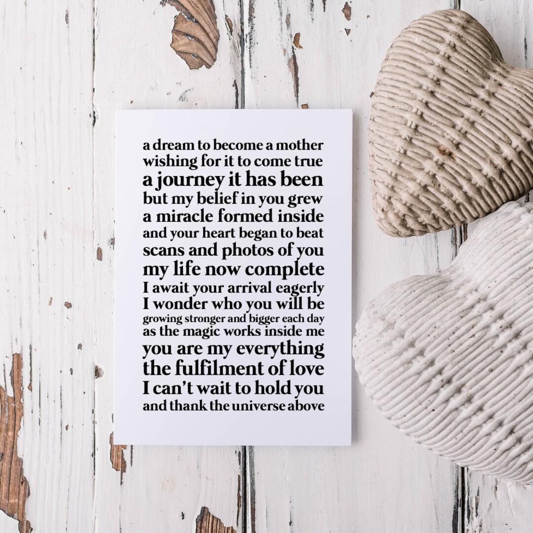 Mother to Be Card | Baby Shower Card | IVF Journey Card | Single Mother ...