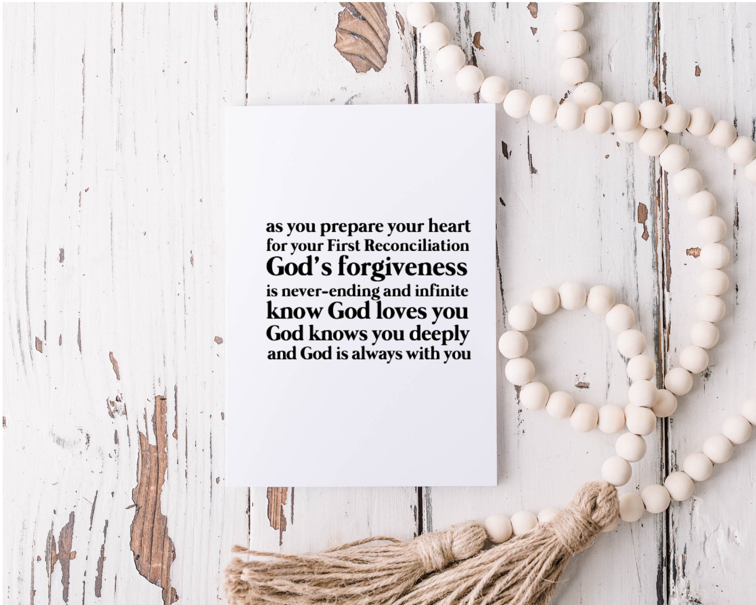 First Reconciliation Card | First Confession Card - Etsy