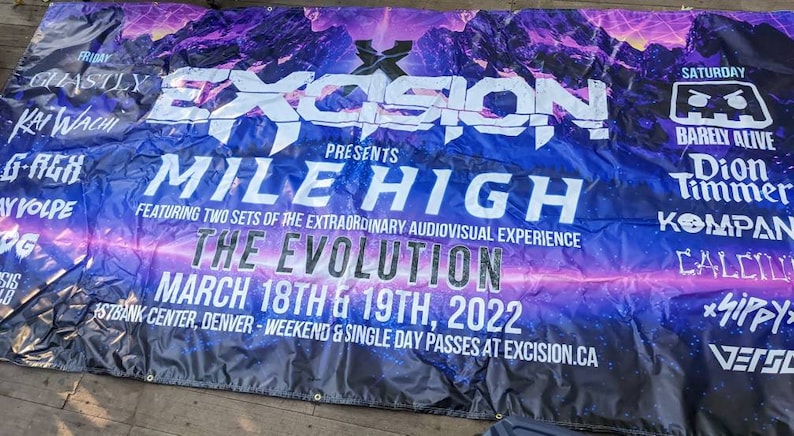 HUGE Excision the Evolution Tour Vinyl Banner - Etsy
