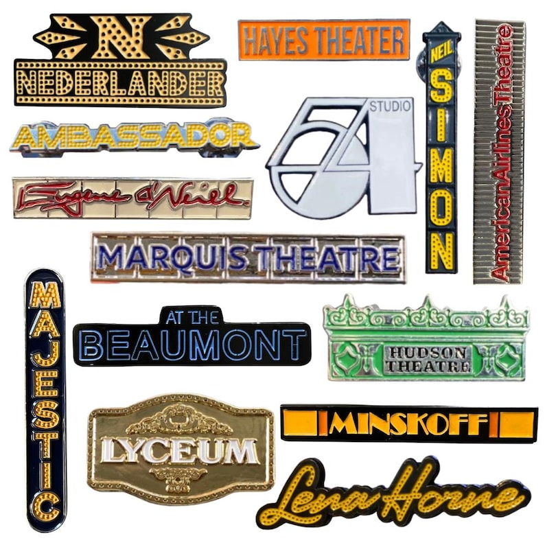 Broadway Theater Marquee Enamel Pins - Etsy