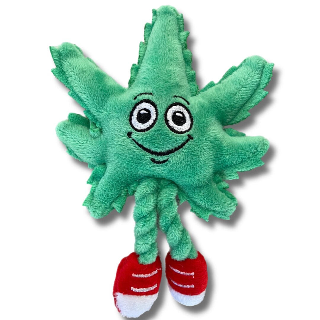My Name is Lil' MJ, Cute Stuffed Parody Marijuana Leaf Cat Toy, Funny ...
