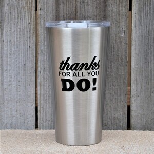 Thank You Tumbler/ Employee Appreciation Thank You Tumbler / Stainless ...
