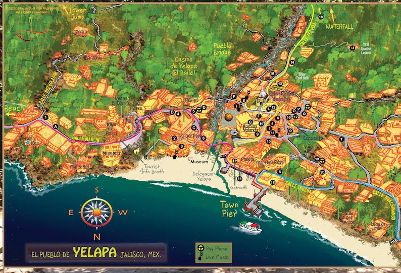 Yelapa Walking Map 2020 - Etsy