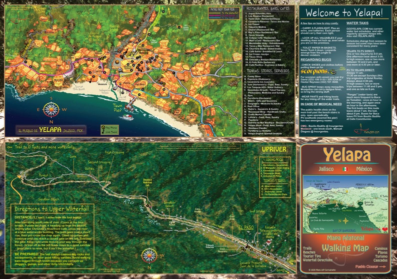 Yelapa Walking Map 2020 - Etsy