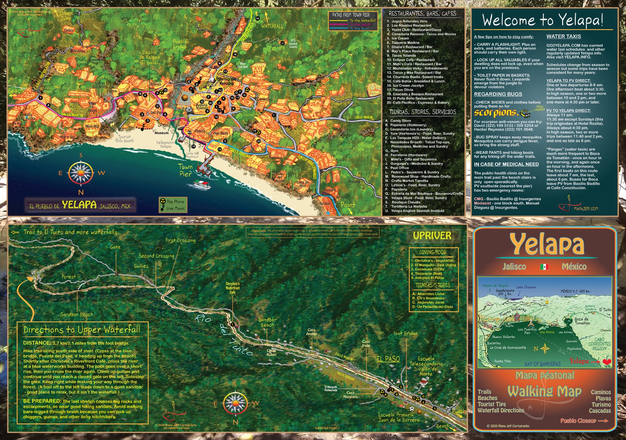 Yelapa Walking Map 2020 - Etsy