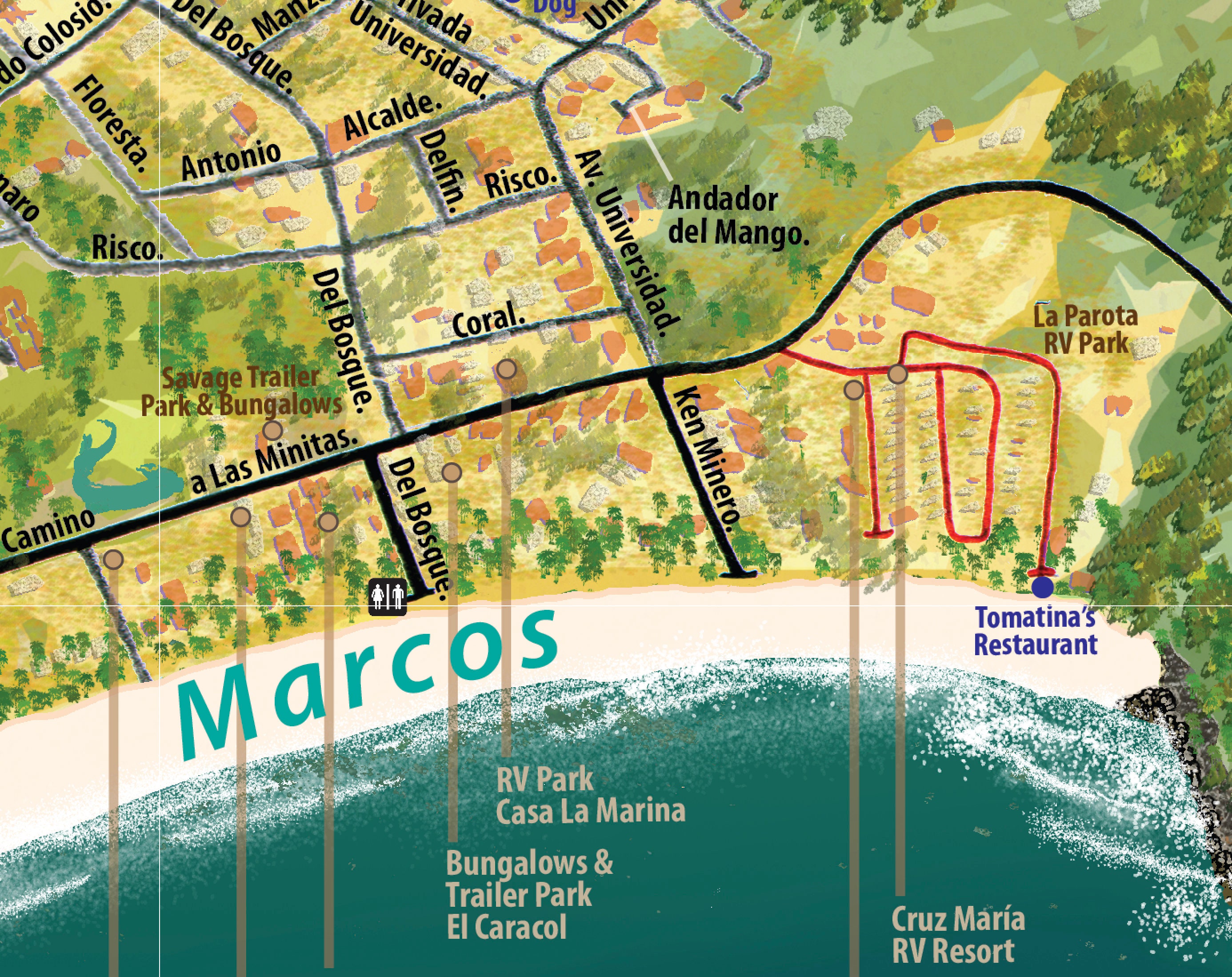 Lo De Marcos Poster Map - Etsy