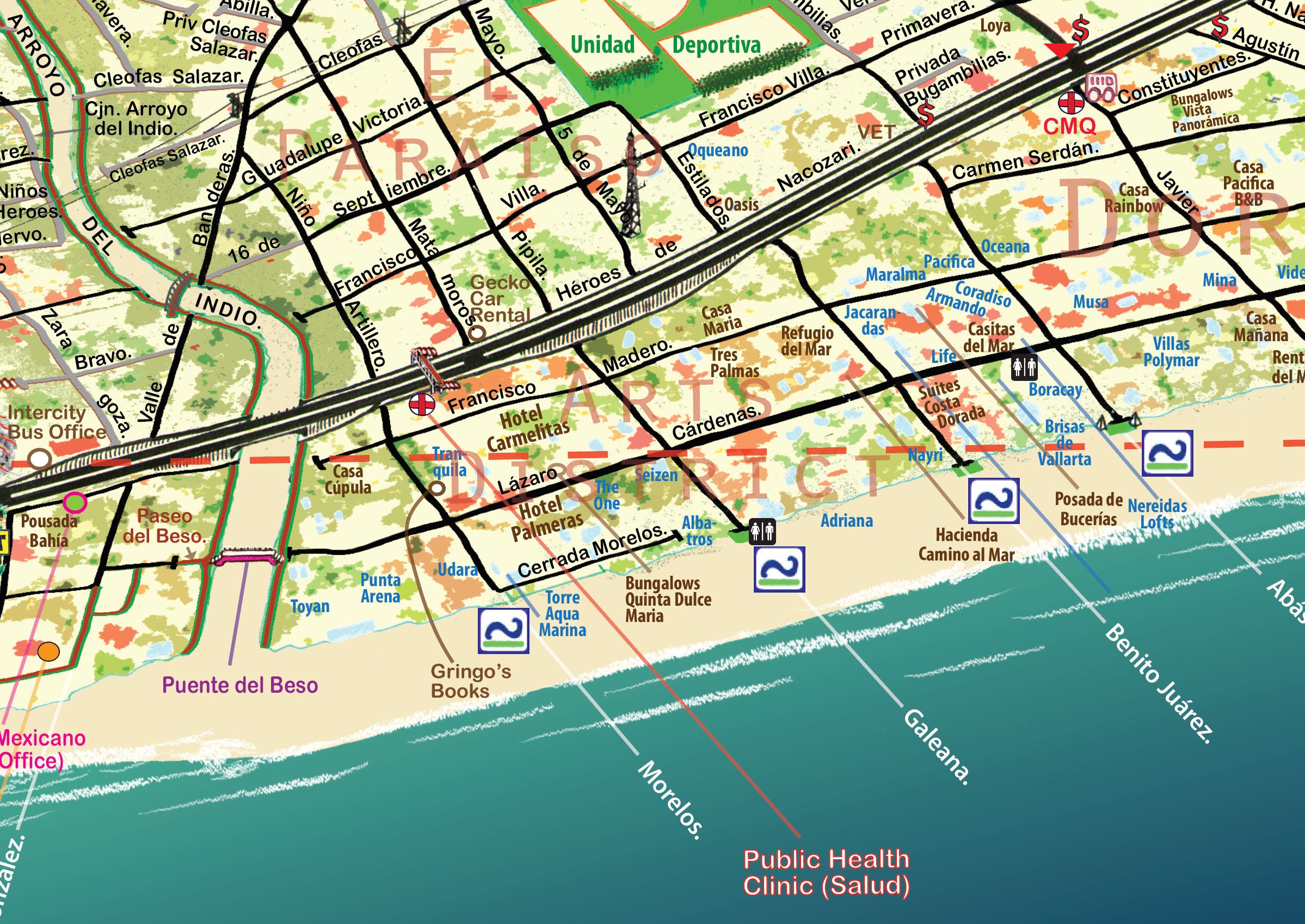 Bucerías Map Poster - Etsy