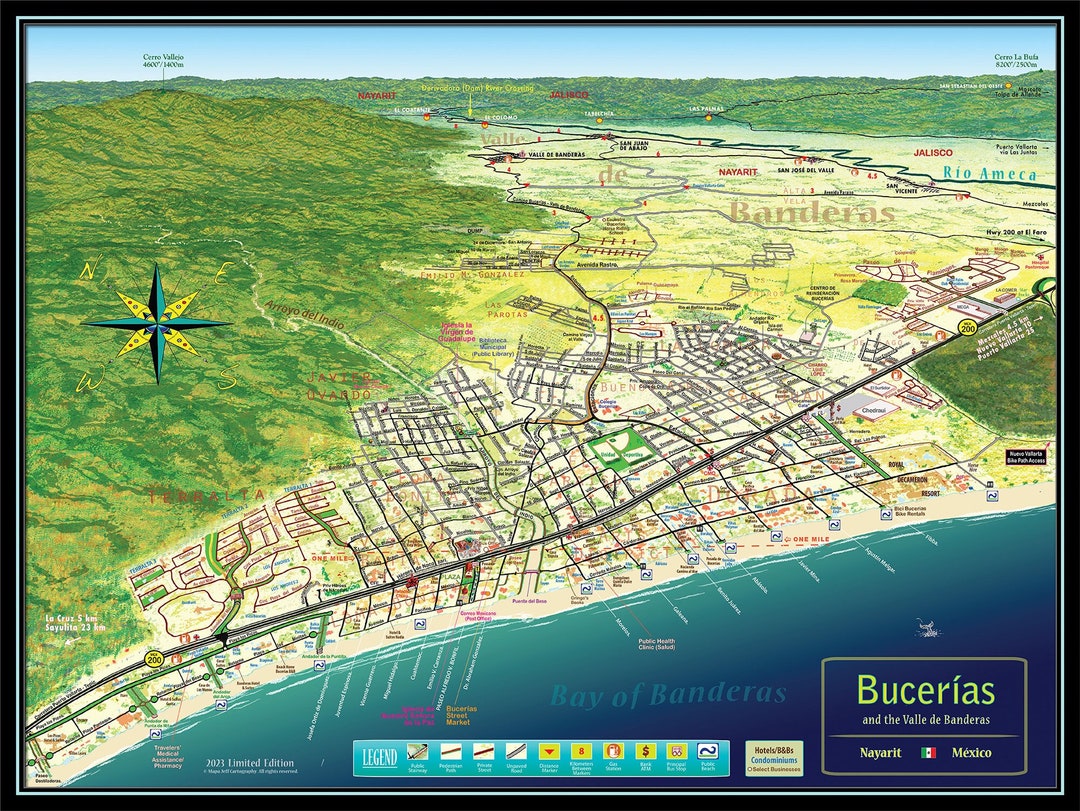Bucerías Map Poster - Etsy