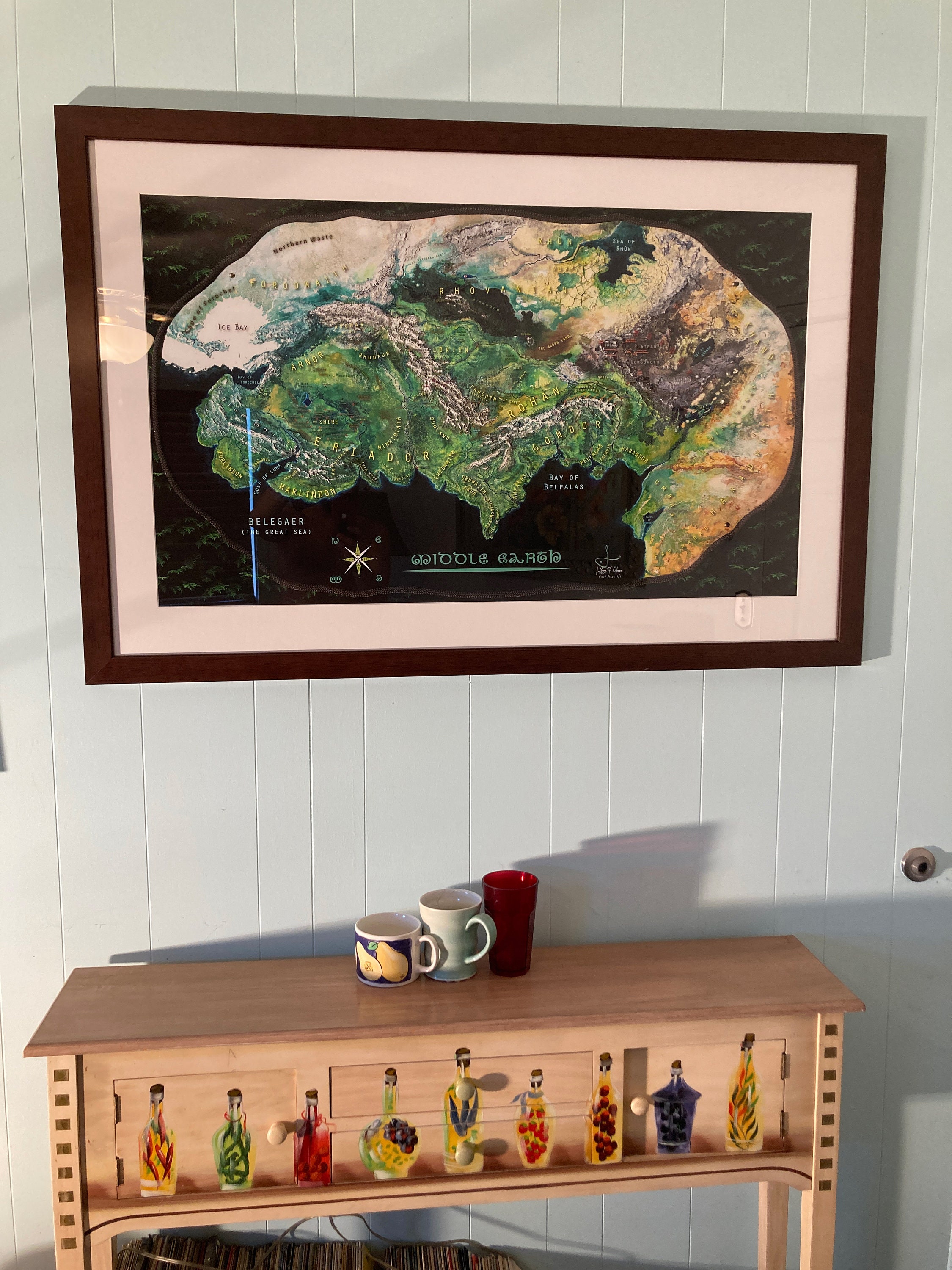 Middle Earth Map Poster - Etsy