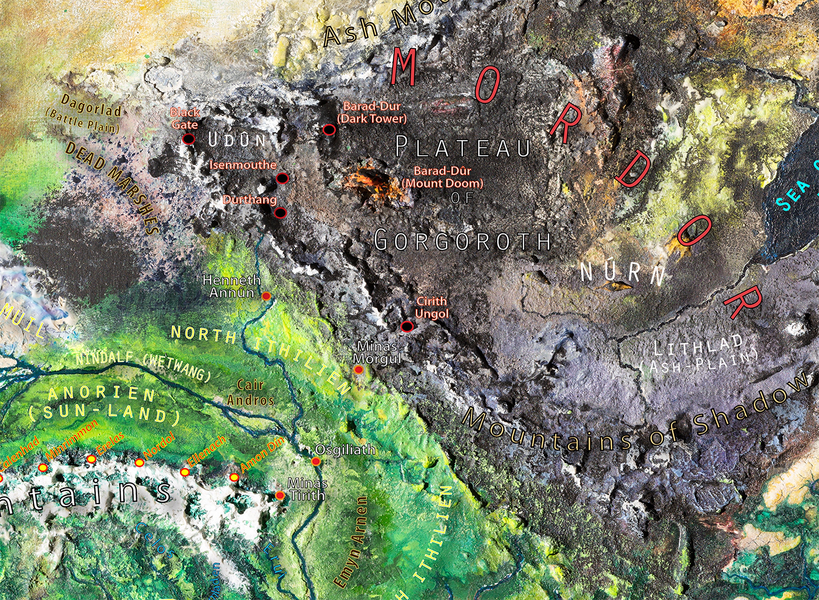 Middle Earth Map Poster - Etsy