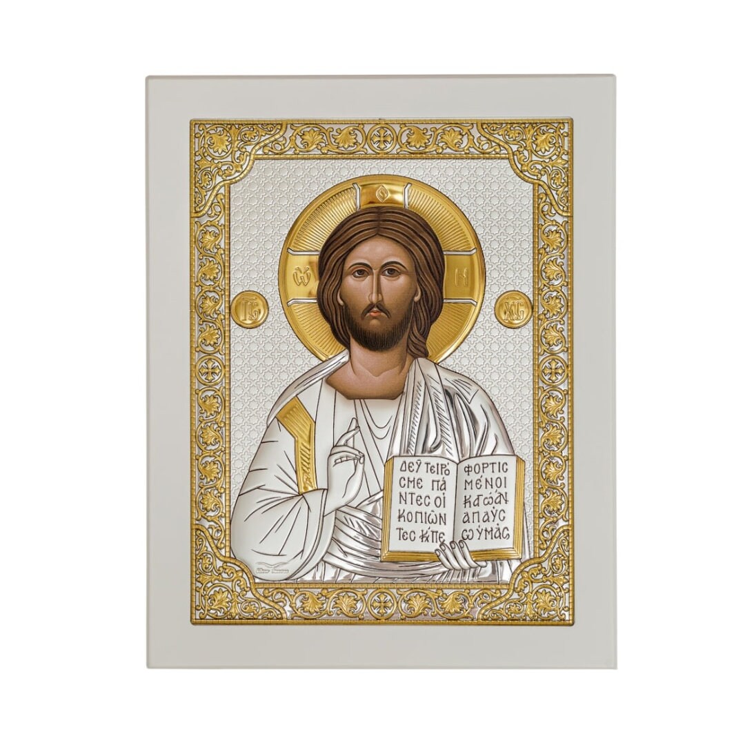 Silver Icon –jesus Christ– Handmade Christian Gift Home Blessing - Etsy