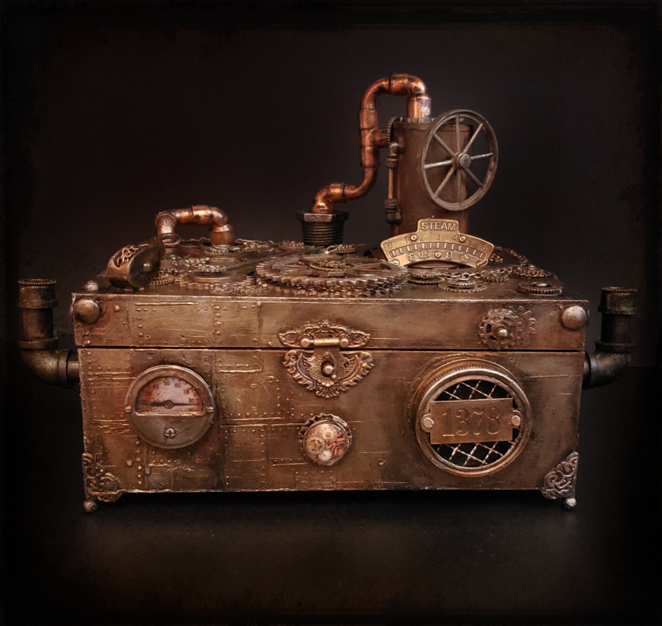 The hot and Steamy Steam Engine Steampunk Box - Etsy