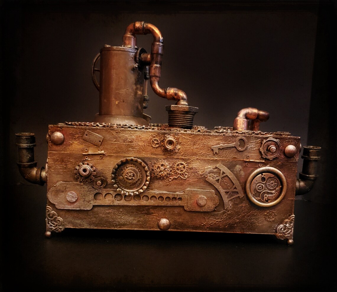 The hot and Steamy Steam Engine Steampunk Box - Etsy