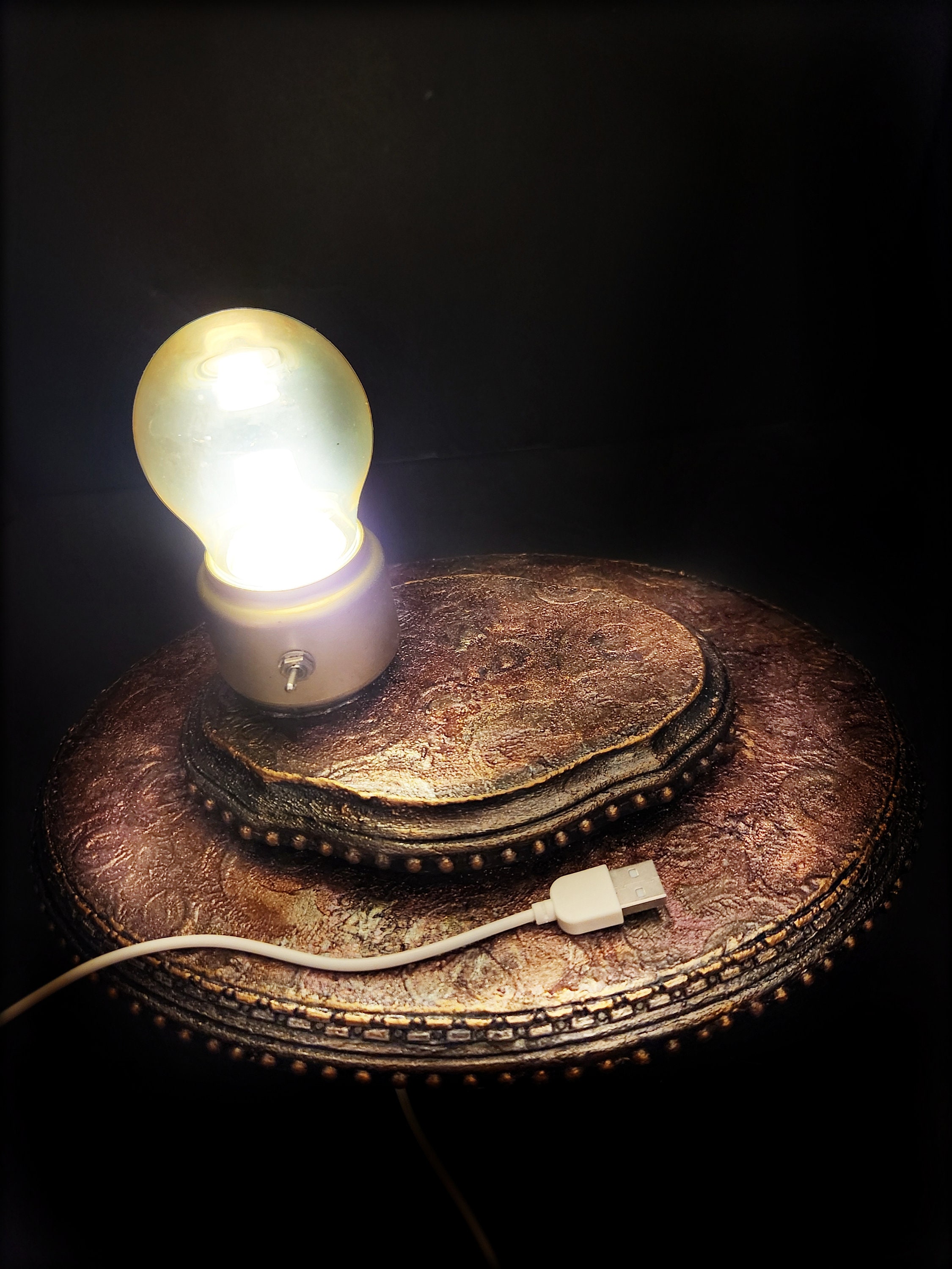 The Lit Caddy, a Nightstand Caddy With Rechargeable Light - Etsy