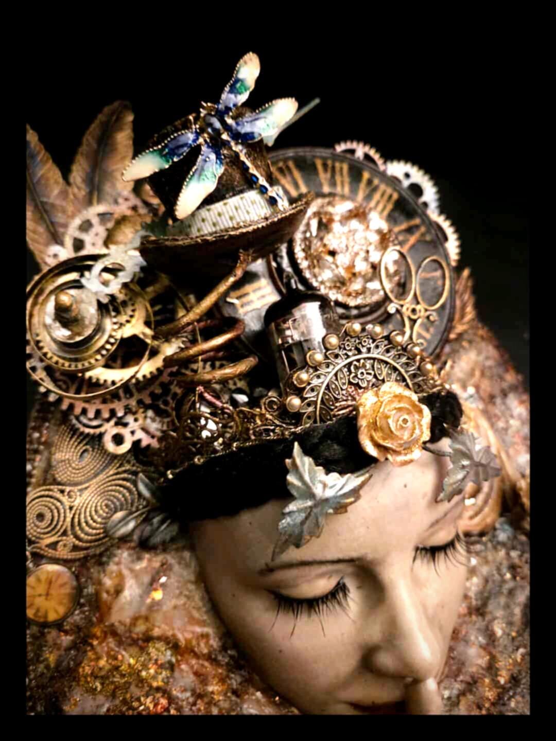 Chaotic Silence Wall Art: Steampunk Woman Sculpture, Mixed Media - Etsy