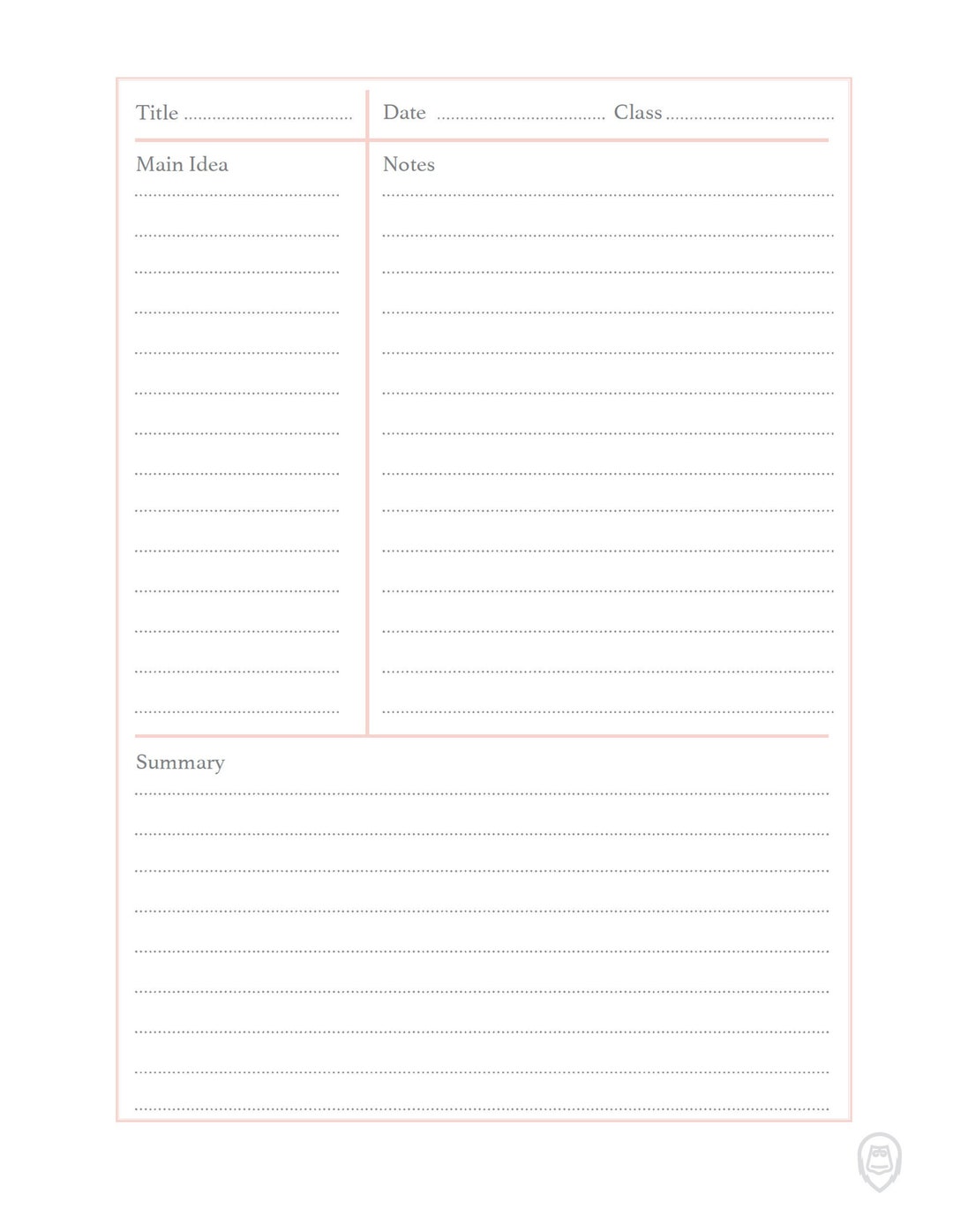 Big- Happy Planner- Cornell Notes- Pink - Etsy